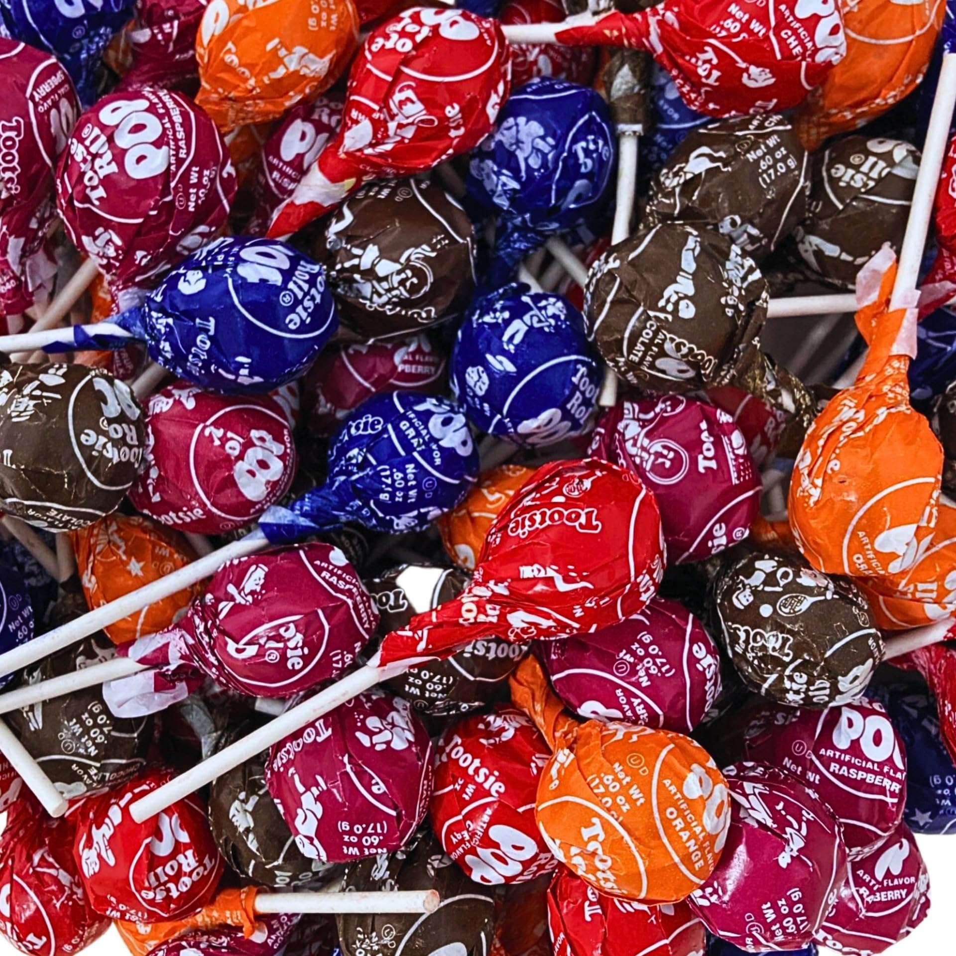 Assorted Fruit Flavored Tootsie Pops 3.5-Lbs- Five Classic Flavors Bulk Pack Of America's Favorite Lollipops - Individually Wrapped (56-Oz)