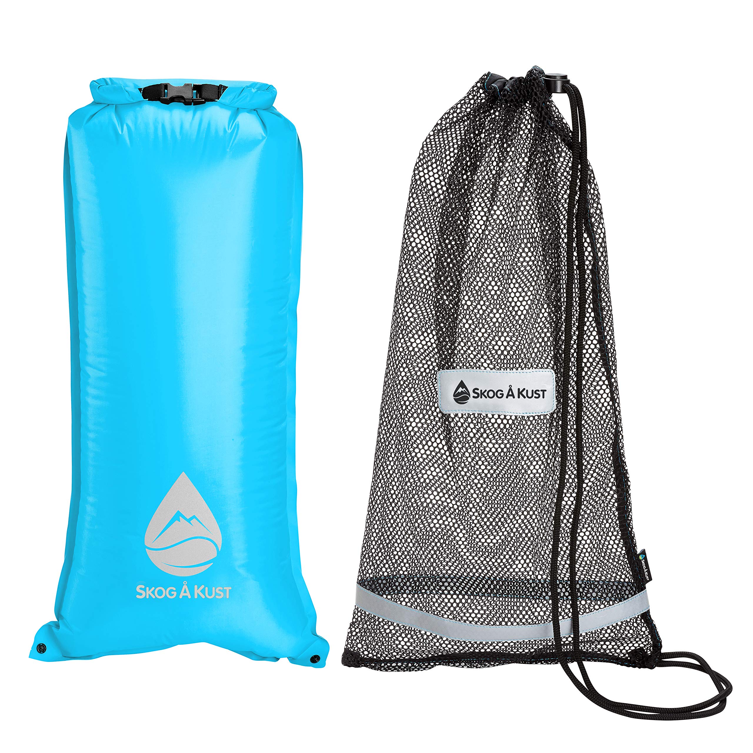 Skog Å Kust SnorkelSåk 2-in-1 Mesh Snorkel Bag with Removable Interior Waterproof Dry Bag | Blue
