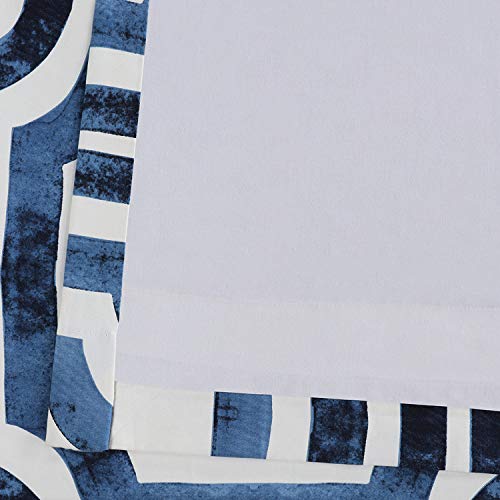 HPD Half Price Drapes Printed Cotton Curtains For Living Room 50 X 108 (1 Panel), PRTW-D23B-108, Mecca Blue