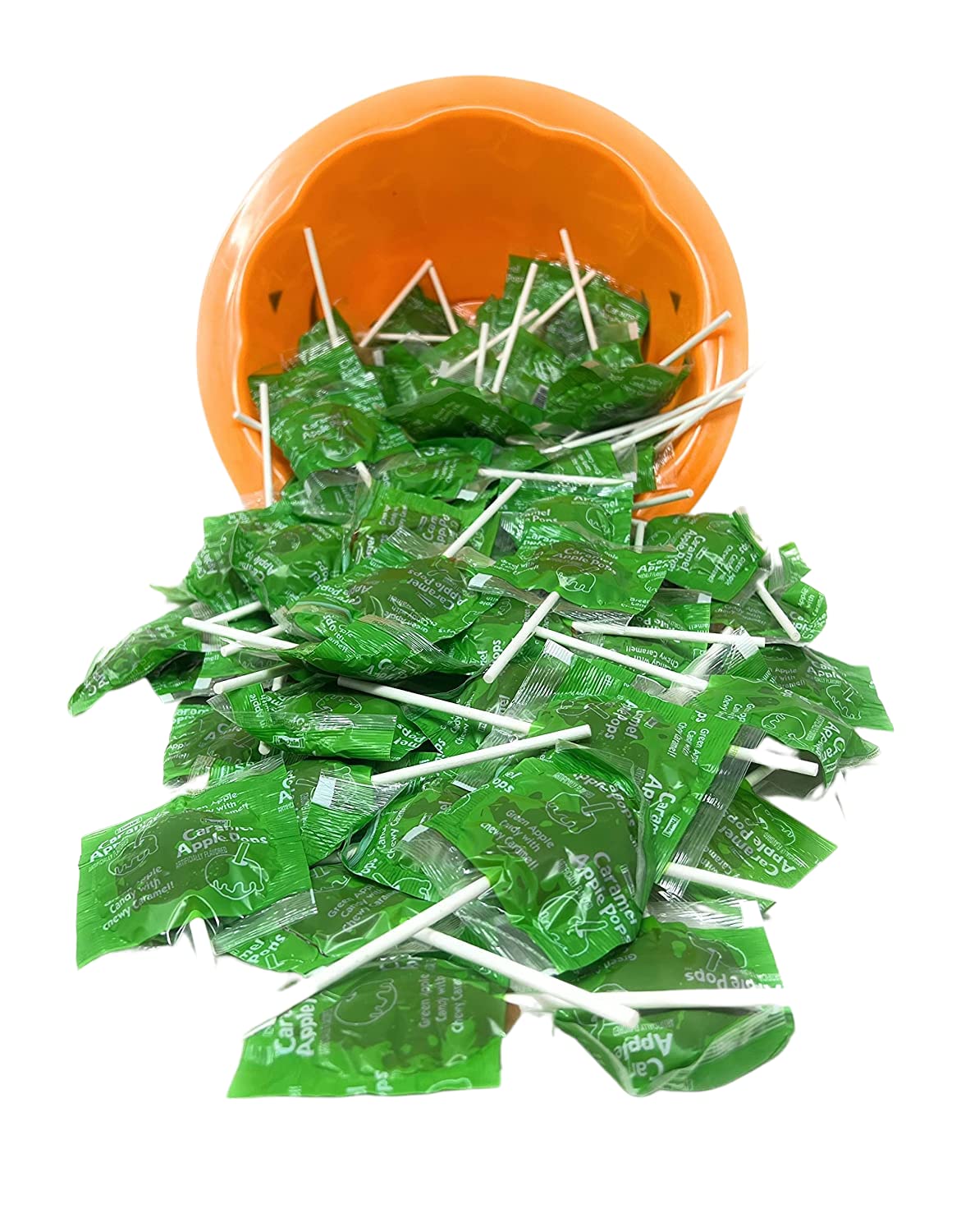 Caramel Apple Tootsie Pops Bulk Lollipops Suckers Filled With Chewy Tootsie Roll Candy Single Flavor Value Pack In Resealable Bag 4 lbs (64 Oz) 100+Pcs