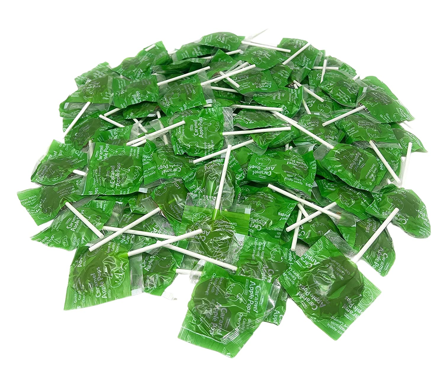 Caramel Apple Tootsie Pops Bulk Lollipops Suckers Filled With Chewy Tootsie Roll Candy Single Flavor Value Pack In Resealable Bag 4 lbs (64 Oz) 100+Pcs