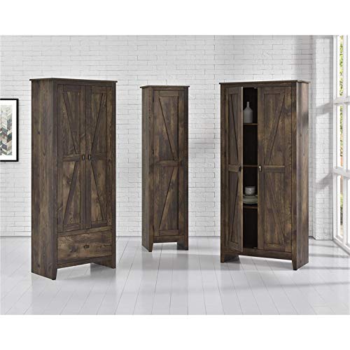 Ameriwood Home Farmington Wide Storage Cabinet, 18", Rustic