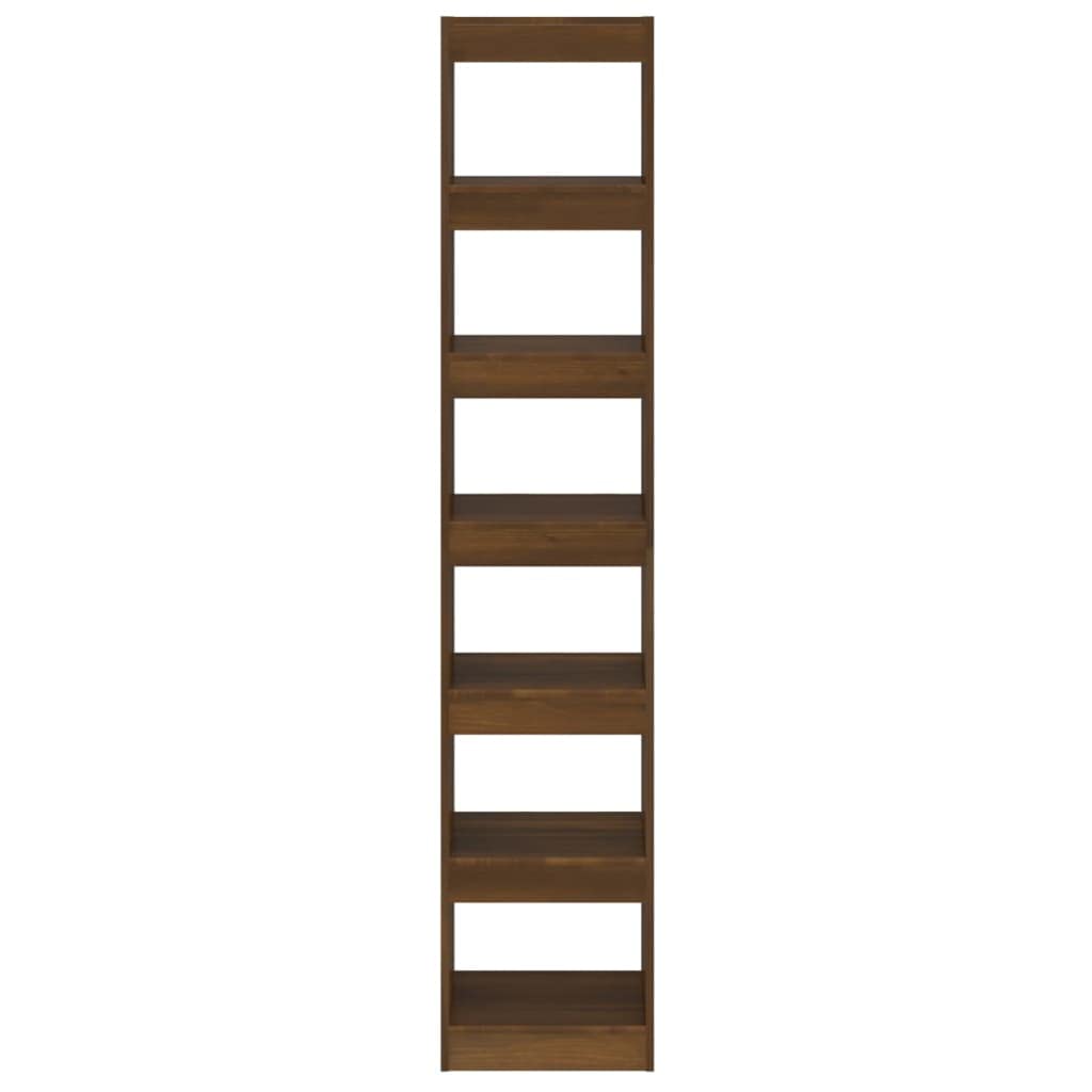 Natulvd 6 Tier Narrow Bookshelf, 78 Inch Tall Corner Bookcase with Open Shelves, Shelving Unit Display Rack Room Divider for Small Space Living Room, Kitchen, Bathroom, Balcony, Brown