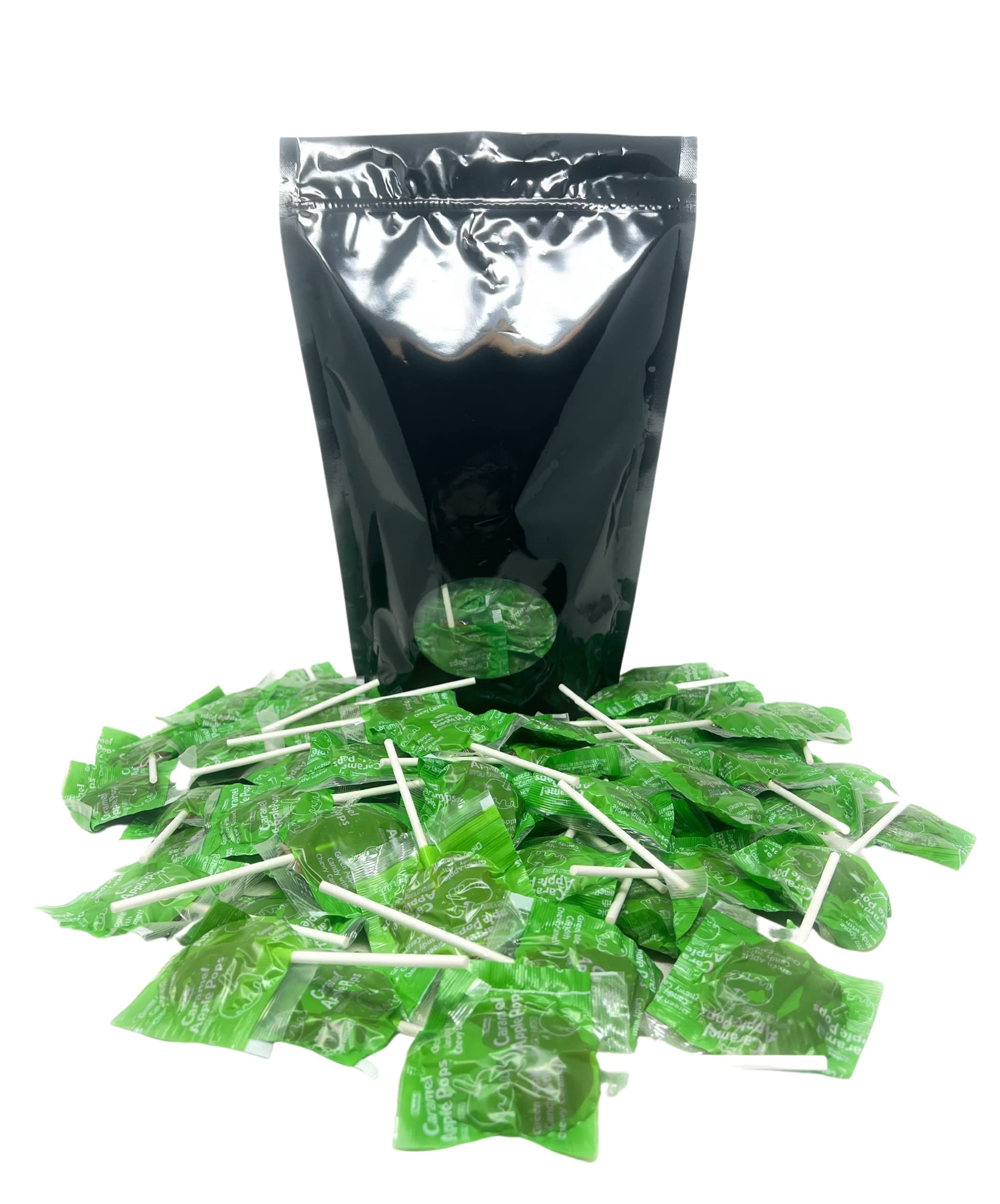 Caramel Apple Tootsie Pops Bulk Lollipops Suckers Filled With Chewy Tootsie Roll Candy Single Flavor Value Pack In Resealable Bag 4 lbs (64 Oz) 100+Pcs