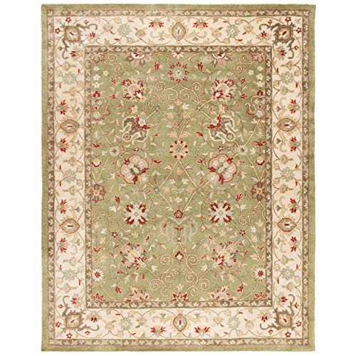SAFAVIEH Antiquity Collection 8'3" x 11' Sage AT21D Handmade Traditional Oriental Premium Wool Area Rug