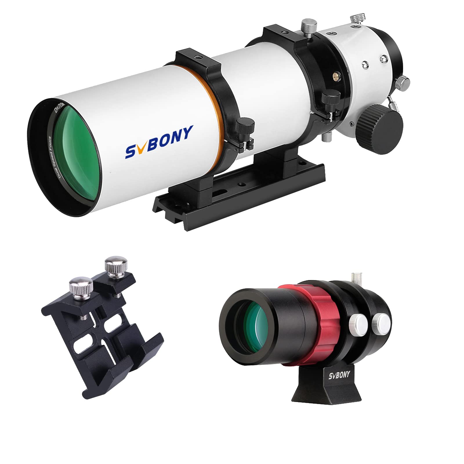 SVBONY SV503 Telescope, 70ED Refractor OTA, Finderscope Mount Bracket, SV165 Mini Guide Scope, for Astrophotography