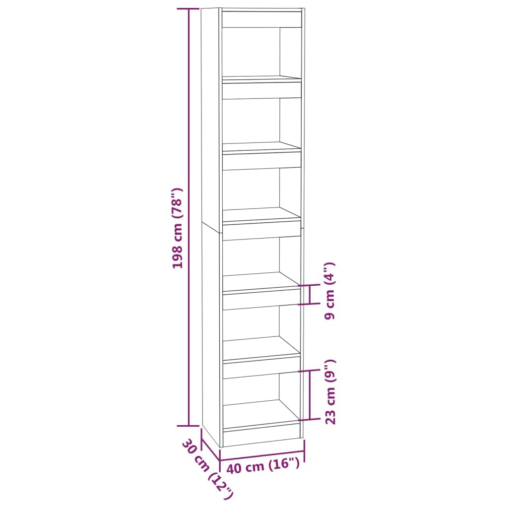 Natulvd 6 Tier Narrow Bookshelf, 78 Inch Tall Corner Bookcase with Open Shelves, Shelving Unit Display Rack Room Divider for Small Space Living Room, Kitchen, Bathroom, Balcony, Brown