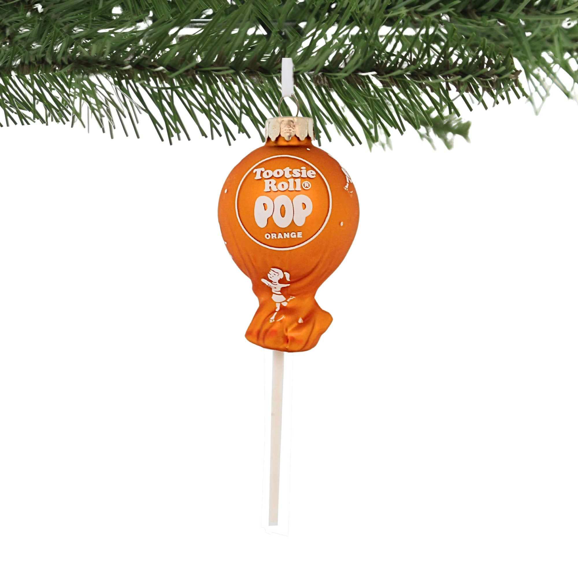 kat + annie Orange Tootsie ROLL POP Ornament