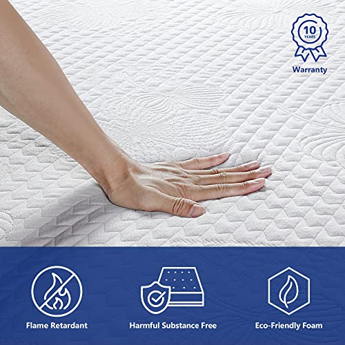 Olee Sleep 10 inch Aquarius Memory Foam Mattress - Full, Grey