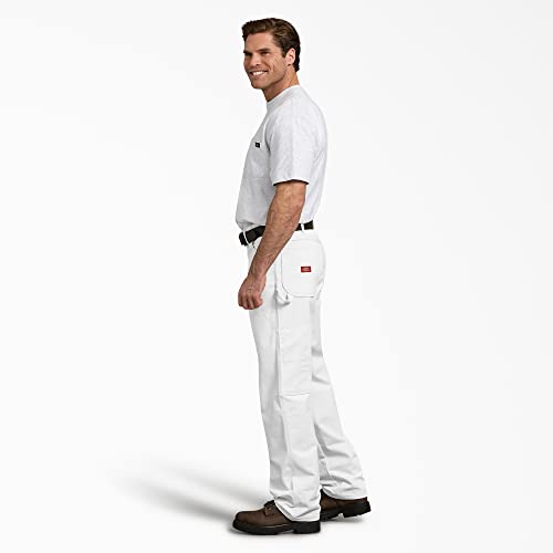 Dickies mens Relaxed-fit Painter's work utility pants, White, 34W x 30L US