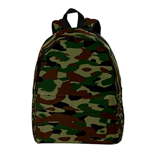 VBFOFBV Unisex Adult Backpack with for Travel Work, Classic Green Camo Pattern