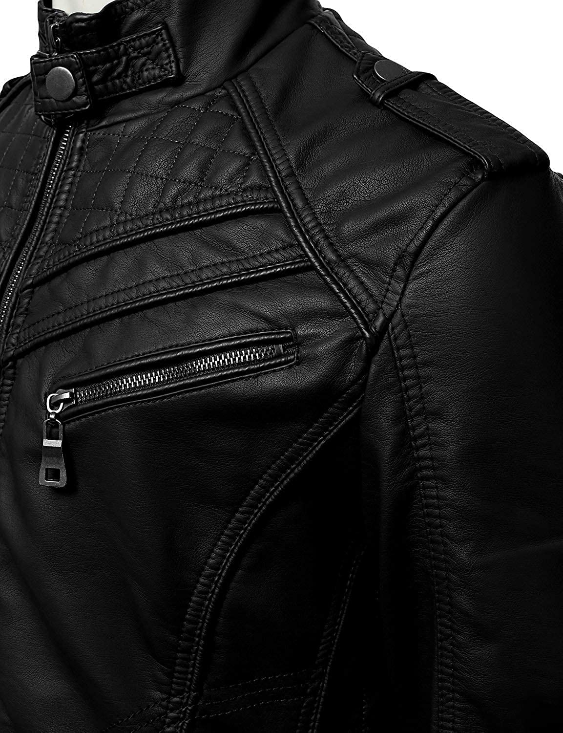 DECIMAL Men's Black Genuine Lambskin Leather Biker Jacket VINTAGE REAL MOTORCYCLE JACKETS FOR MEN (XX-LARGE)