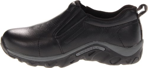 Merrell Jungle Moc Moccasin, Black Leather, 2 US Unisex Big Kid