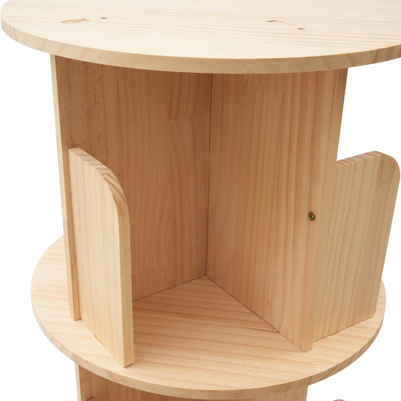 WOQLIBE Rotating Bookshelf Tower, 6 Tier Corner Storage Rack for Small Space, Round Bookshelf with Storage, Spinning Bookshelf Organizer, Narrow Book Shelf for Living Room, Office, Kids Room