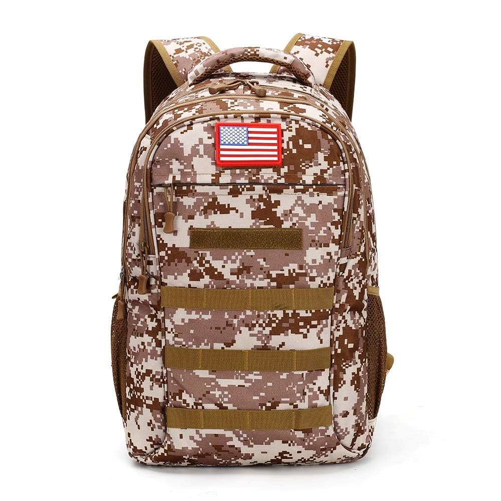 outdoor plus Camo Backpack,Military Boys Backpacks for School,40LArmy Bookbag with USB Charging Port Waterproof