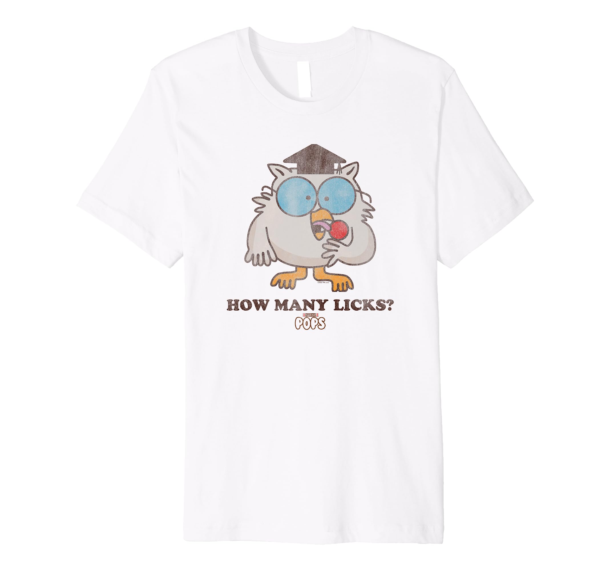 Tootsie Roll Pop Owl How Many Licks? Premium T-Shirt