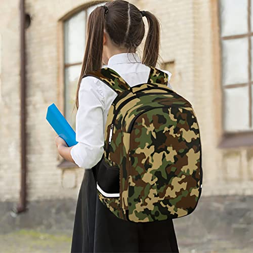 TropicalLife Camouflage Modern Camo Backpacks Bookbag Stationery Storage backpack Shoulder School Computer Hiking Gym Travel Casual Travel Daypack