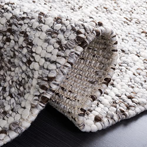 SAFAVIEH Natura Collection 6' x 9' Ivory / Stone NAT712A Handmade Moroccan Trellis Cotton Area Rug