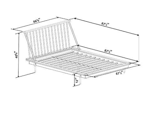 HOME ACCENT FURNISHINGS Queen Modern Wood Spindle Bed - Walnut