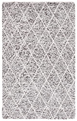 SAFAVIEH Natura Collection 6' x 9' Ivory / Stone NAT712A Handmade Moroccan Trellis Cotton Area Rug