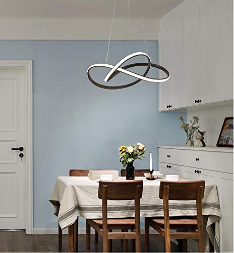Ziplighting LED Modern Pendant Light with Remote Dimmable Pendant Lighting Stepless Dimming Chandelier Contemporary Adjustable Ceiling Fixture Light for Dining Living Room Kitchen Island