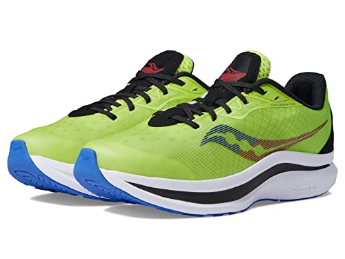 Saucony Endorphin Running Shoe, Acid/Lime, 2 US Unisex Big Kid
