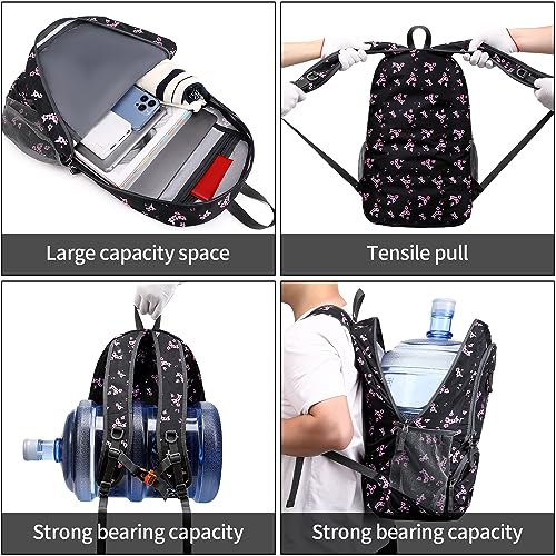 FENGDONG 35L Lightweight Foldable Waterproof Packable Travel Hiking Backpack Daypack for men women Sakura