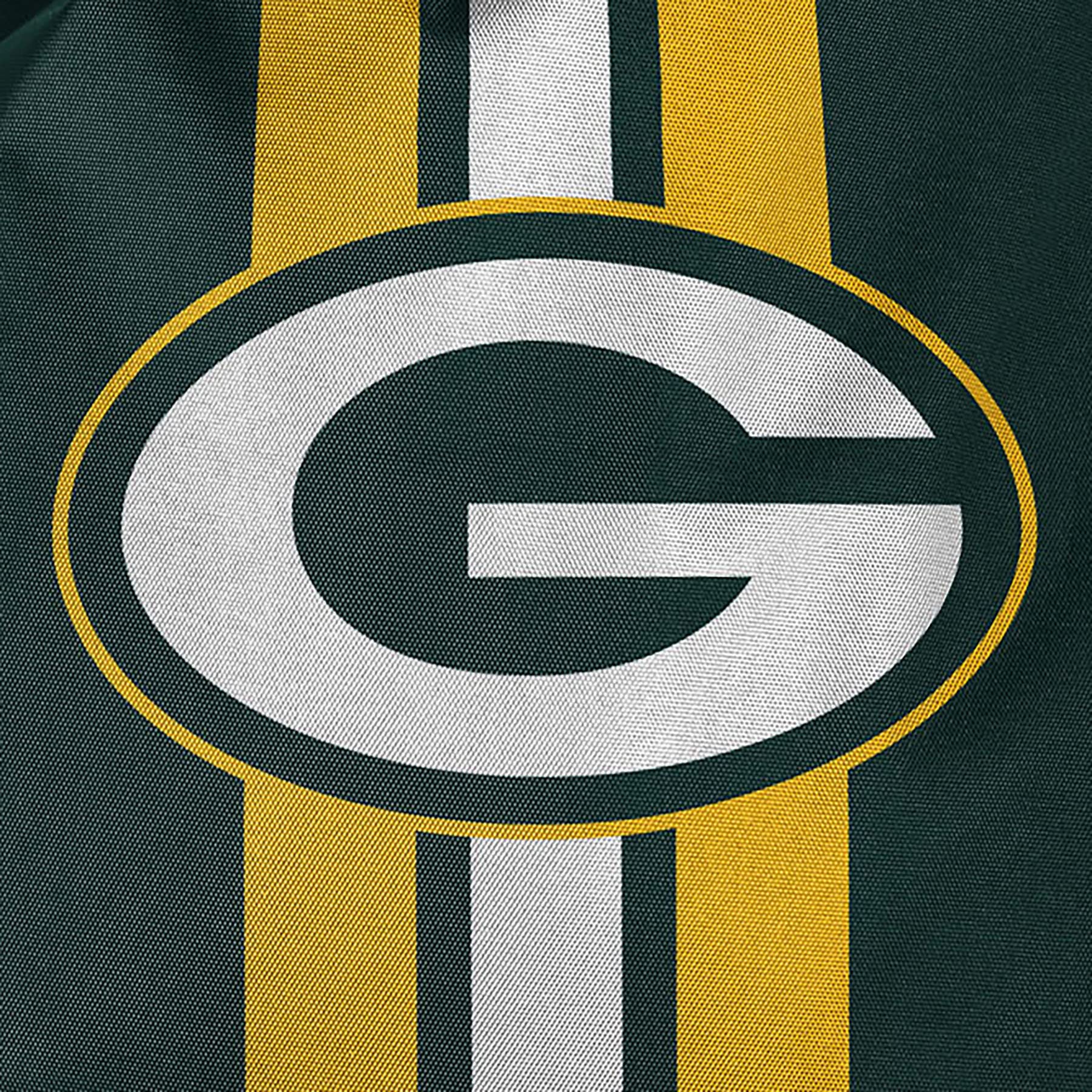 FOCO Forever Collectibles NFL Green Bay Packers Team Stripe Drawstring Backpack BagTeam Stripe Drawstring Backpack Bag, Black, 19" x 14"