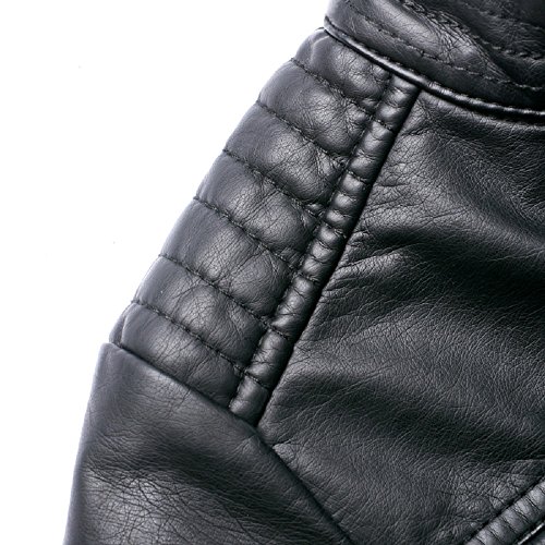 LJYH Boys, Little Kid Leather Jackets New Spring Children Collar Motorcycle Faux Leather Zipper Coats 4/5yrs (110)