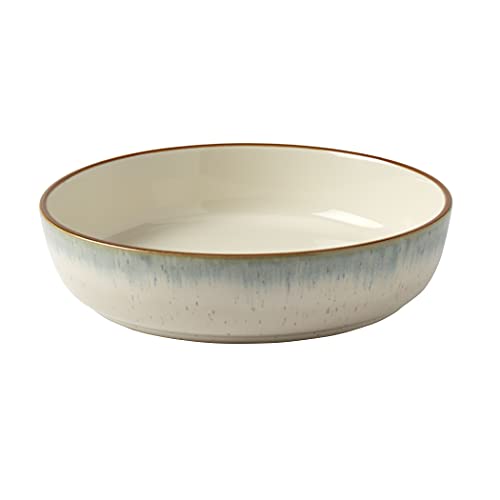 Tabletops Gallery Speckled Farmhouse Collection- Stoneware Dishes Service for 4 Dinner Salad Appetizer Dessert Plate Bowls, 12 Piece Hanover Dinnerware Set in Teal