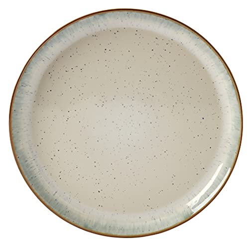 Tabletops Gallery Speckled Farmhouse Collection- Stoneware Dishes Service for 4 Dinner Salad Appetizer Dessert Plate Bowls, 12 Piece Hanover Dinnerware Set in Teal