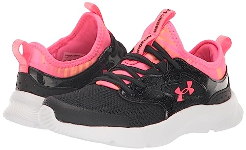 Under Armour Girls' Pre School Infinity 2.0 Print Alternate Closure, (002) Black/Black/Pink Shock, 2, US