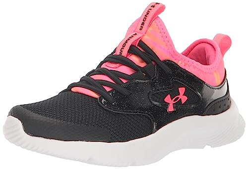 Under Armour Girls' Pre School Infinity 2.0 Print Alternate Closure, (002) Black/Black/Pink Shock, 2, US