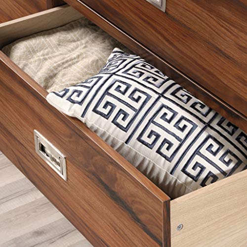 Sauder Vista Key Dresser, L: 59.06" x W: 15.67" x H: 33.31", Blaze Acacia Finish