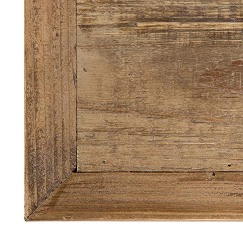Kate and Laurel Wyldwood Country French Solid Wood Console Table - Rustic/White Legs - Natural Wood Top
