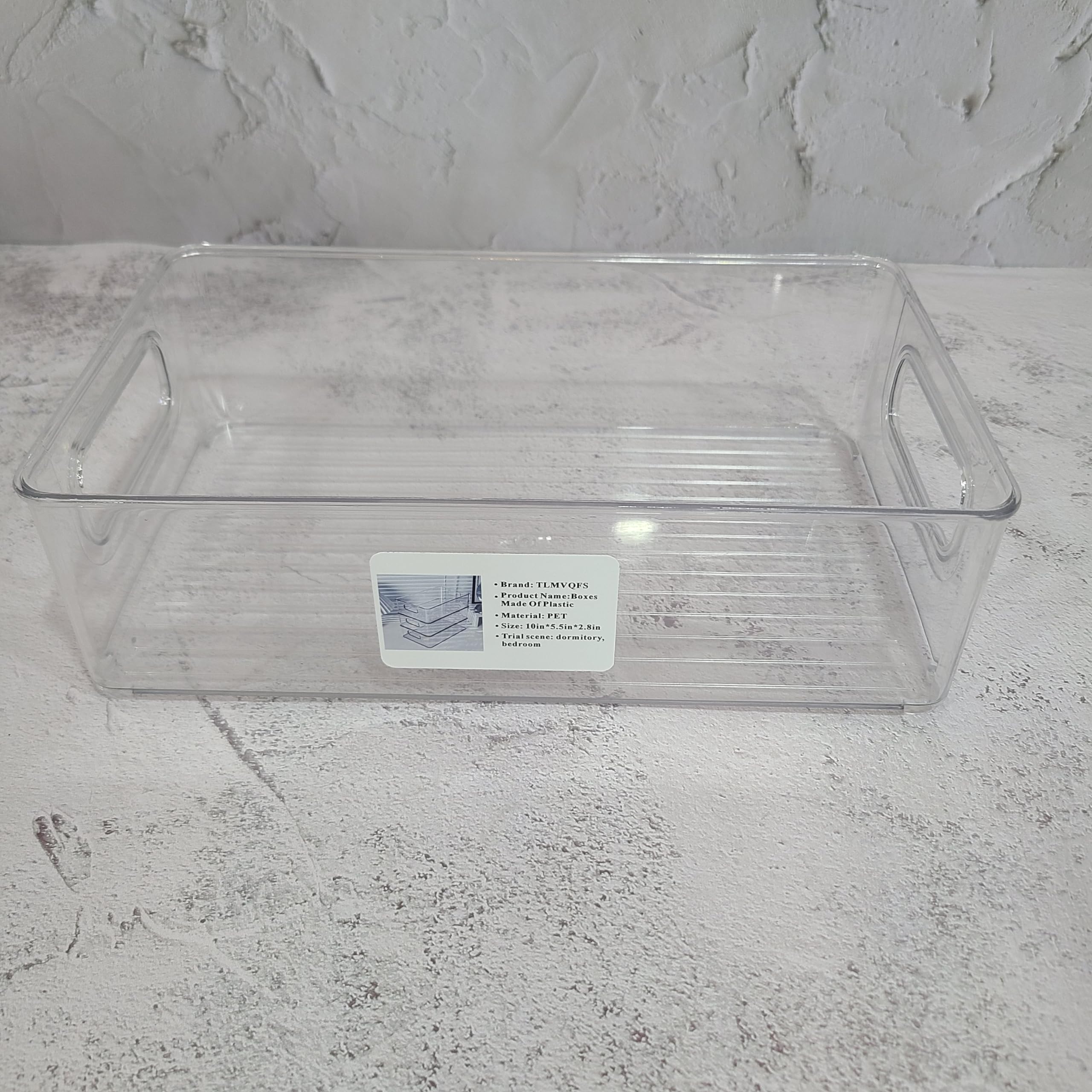 TLMVQFS Convenient and stackable clear plastic storage containers - perfect for home use