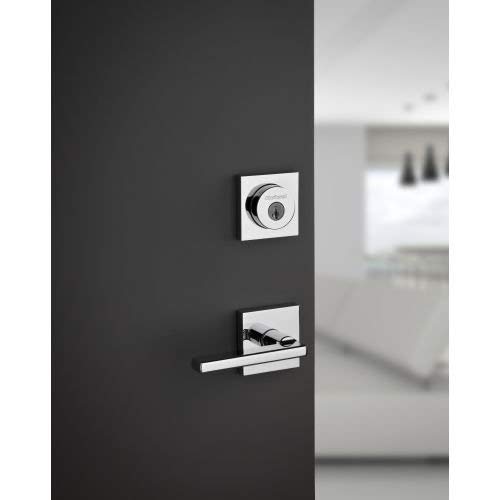 Kwikset 158 Square Single Cylinder Deadbolt featuring SmartKey, Satin Nickel