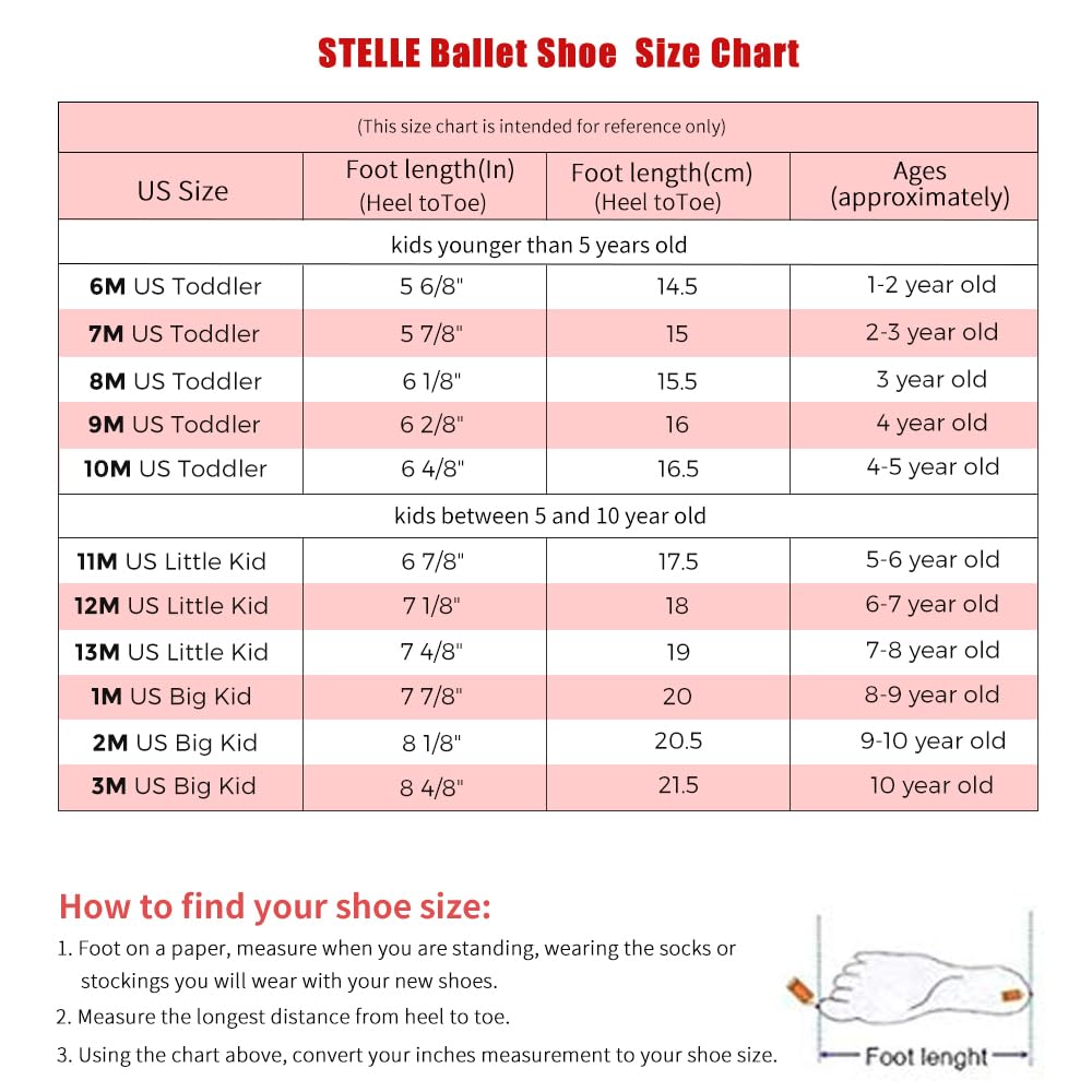 Stelle Canvas Ballet Shoes Toddler Girls Ballet Slippers No-Tie Boys Dance Shoes(Black,2MB)