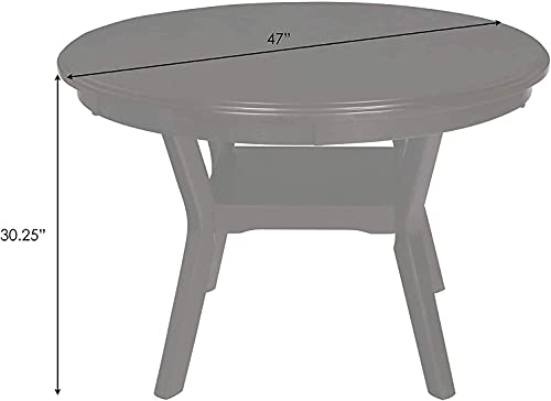 New Classic Furniture Gia 5-Piece Round Dining Set with 1 Dining Table and 4 Chairs, 47-Inch, Gray