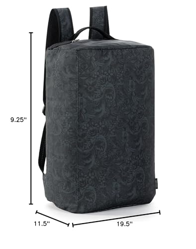 Sakroots Women's Go Travel Backpack in Eco-Twill, Black Spirit Desert, One Size