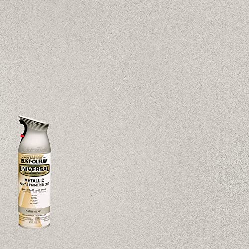 Rust-Oleum 249130 Universal All Surface Metallic Spray Paint, 11 oz, Satin Nickel