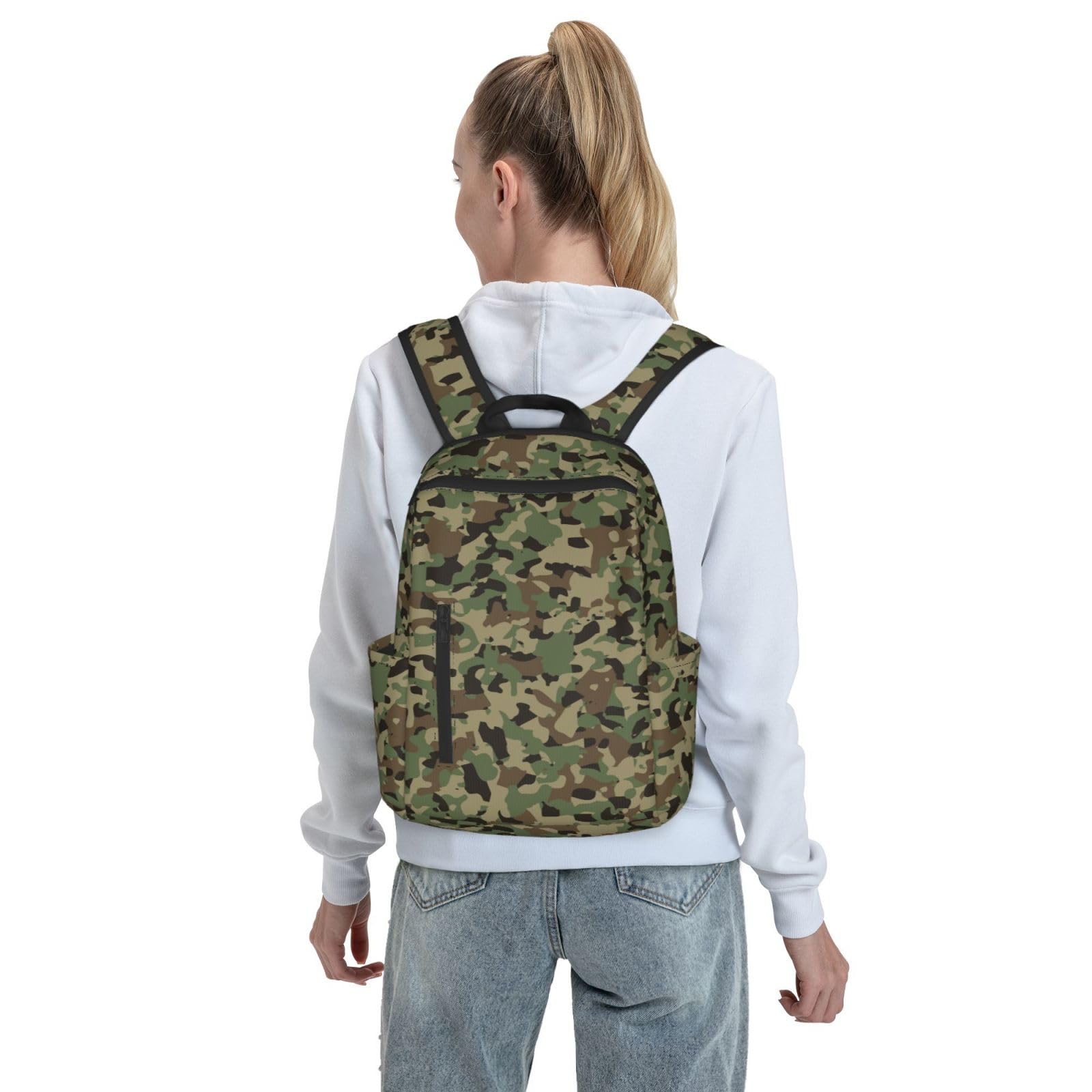 JZDACH For Cool Camo Military Camouflage backpack bookbag casual large laptop lightweight backpacks multipurpose daypack for men women