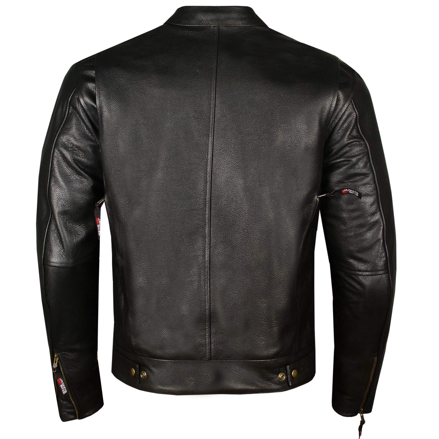 Men's Commuter Premium Natural Buffalo Leather Motorcycle Jacket CE Armor Conceal Carry Gun Pockets Cruiser Biker Black XL
