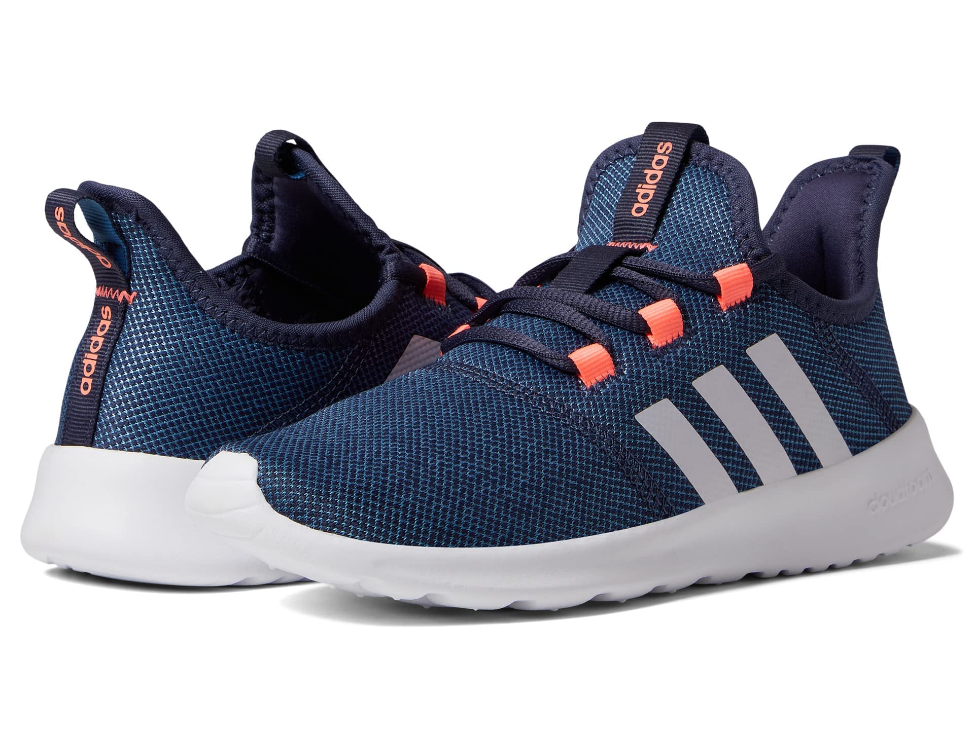 adidas Cloud Foam-Pure Running Shoe, Shanav/Acired/White, 2 US Unisex Big Kid