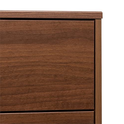 Prepac Milo Mid-Century 6 Drawer Tall Dresser Chest For Bedroom, Dresser, 16" D x 25" W x 56.25" H, Cherry