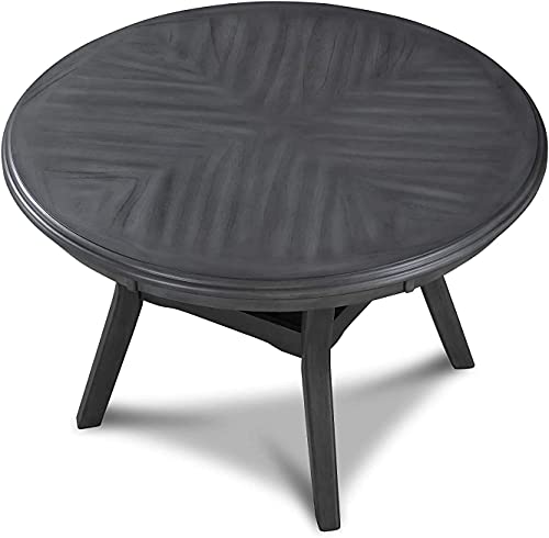 New Classic Furniture Gia 5-Piece Round Dining Set with 1 Dining Table and 4 Chairs, 47-Inch, Gray