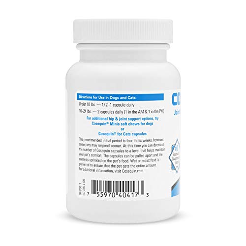 Nutramax Cosequin Joint Health Supplement for Cats and Small Dogs - With Glucosamine and Chondroitin, 132 Capsules