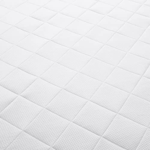PEACE NEST Quilted Bedding Mattress Pad Protector, Cooling Down Alternative Mattress Topper King Size, Mattress Cover with Elastic Deep Pocket, White