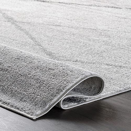 nuLOOM Contemporary Thigpen Round Rug, 7' 6" x 7' 6" Round, Grey
