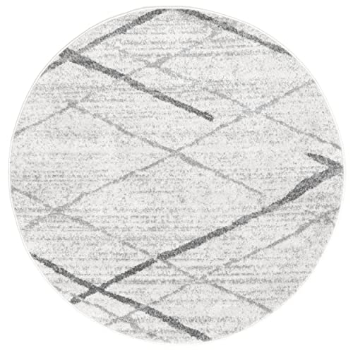 nuLOOM Contemporary Thigpen Round Rug, 7' 6" x 7' 6" Round, Grey